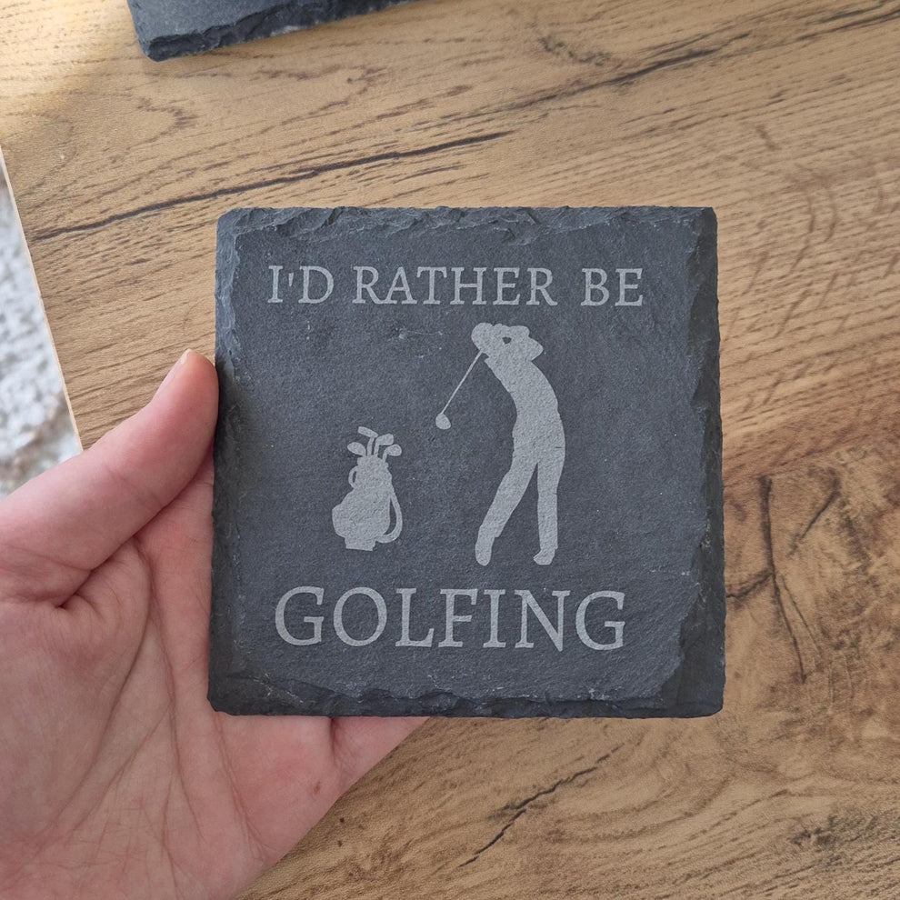 Golf Engraved Slate Coaster – BethsCraftings